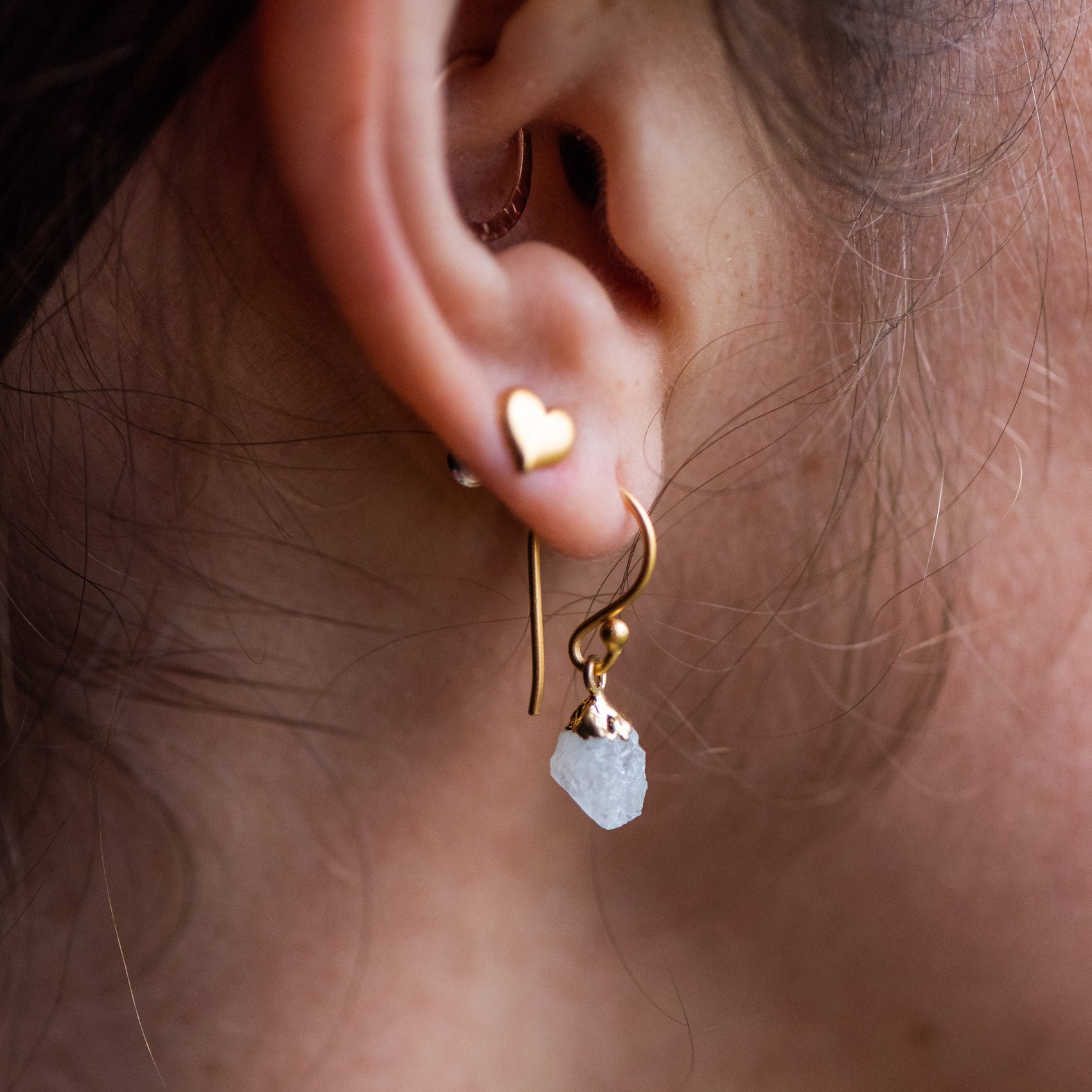 Gemstone Nugget Earrings