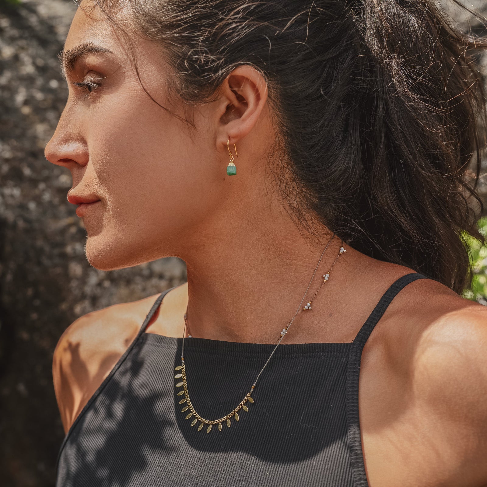 Gemstone Nugget Earrings